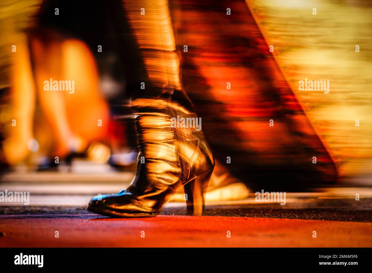 Feet of those who walk the Shibuya scramble intersection Stock Photo ...