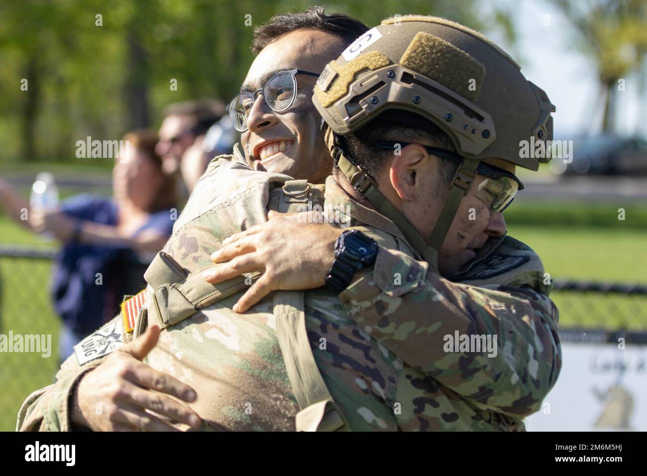 Cadets Shane Henderson and Justin Collado celebrate completing the ...