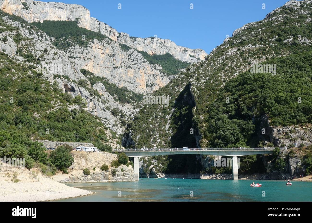 Lac de Sainte-Croix at the entrance of the Verdon Gorge , Provence ...