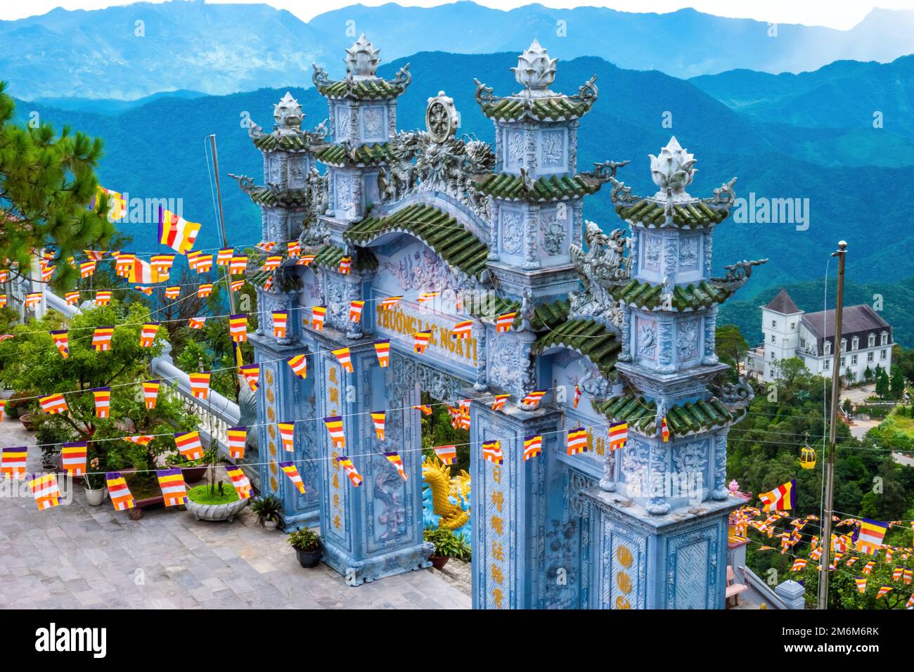 Da Nang City, Vietnam - 12 August, 2022 : view of Ling Ung pagoda, Ba ...