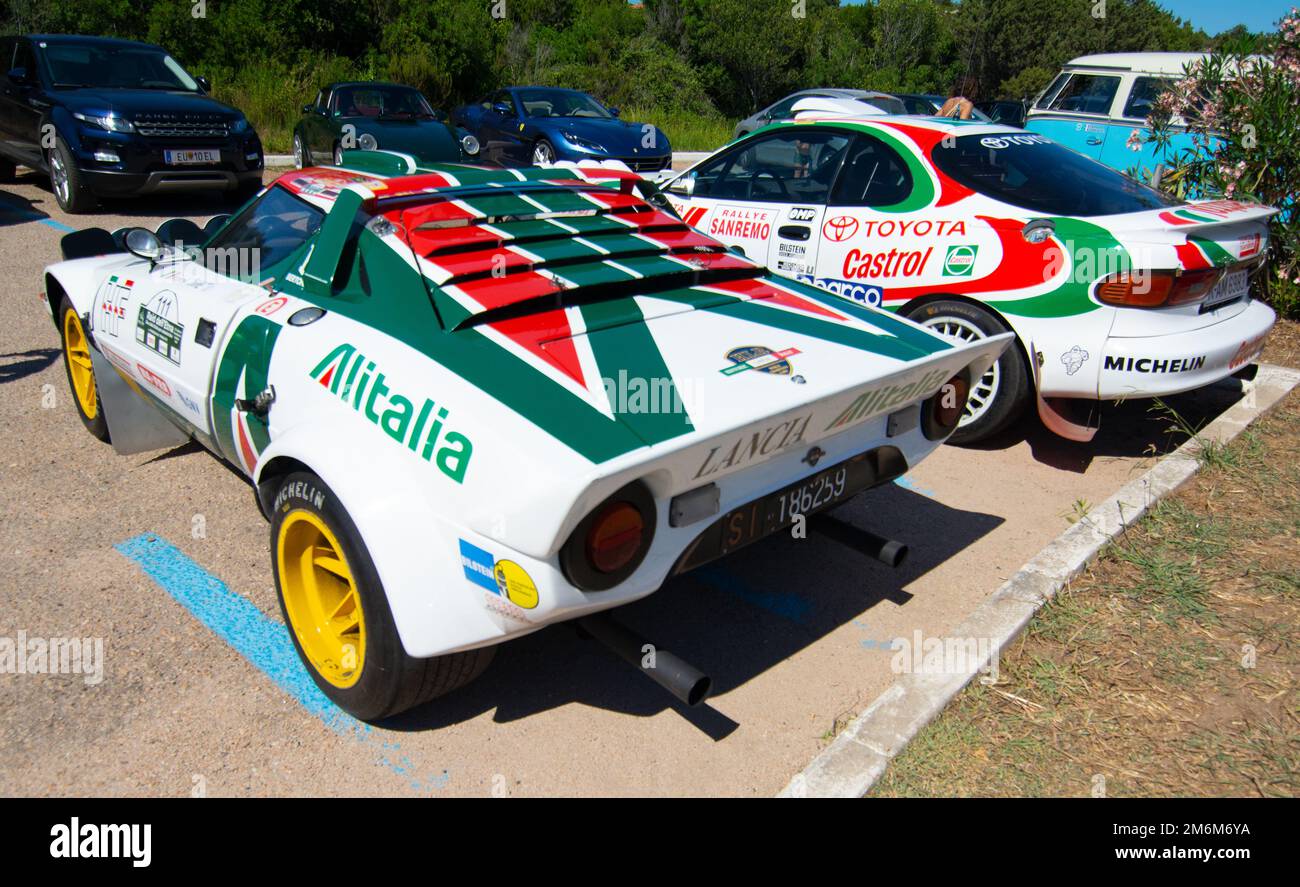 Lancia stratos livrea alitalia Poltu Quatu Classic Stock Photo - Alamy