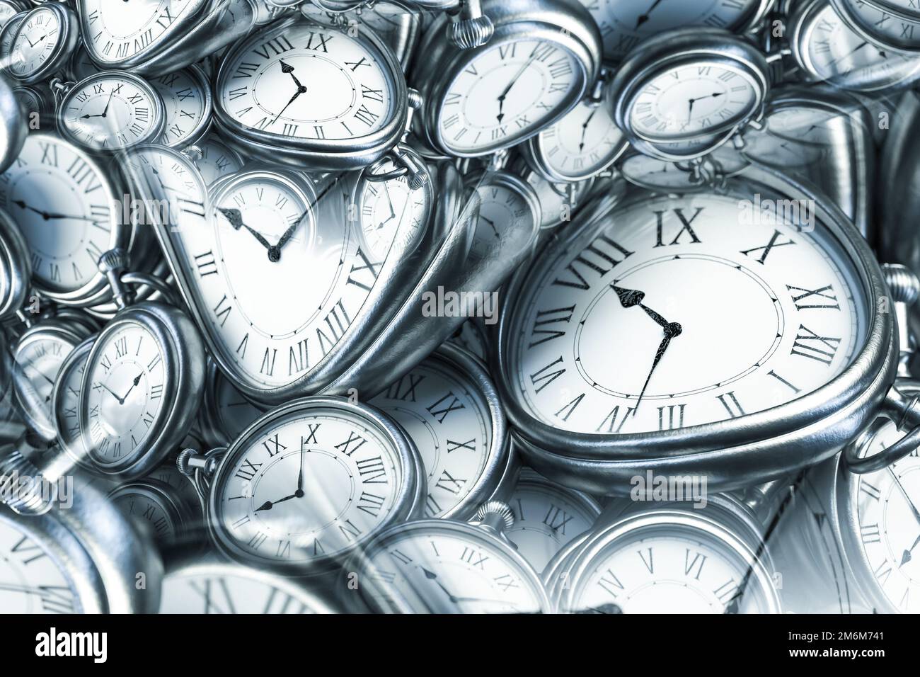 Droste effect background with infinite clock spiral. Abstract design ...