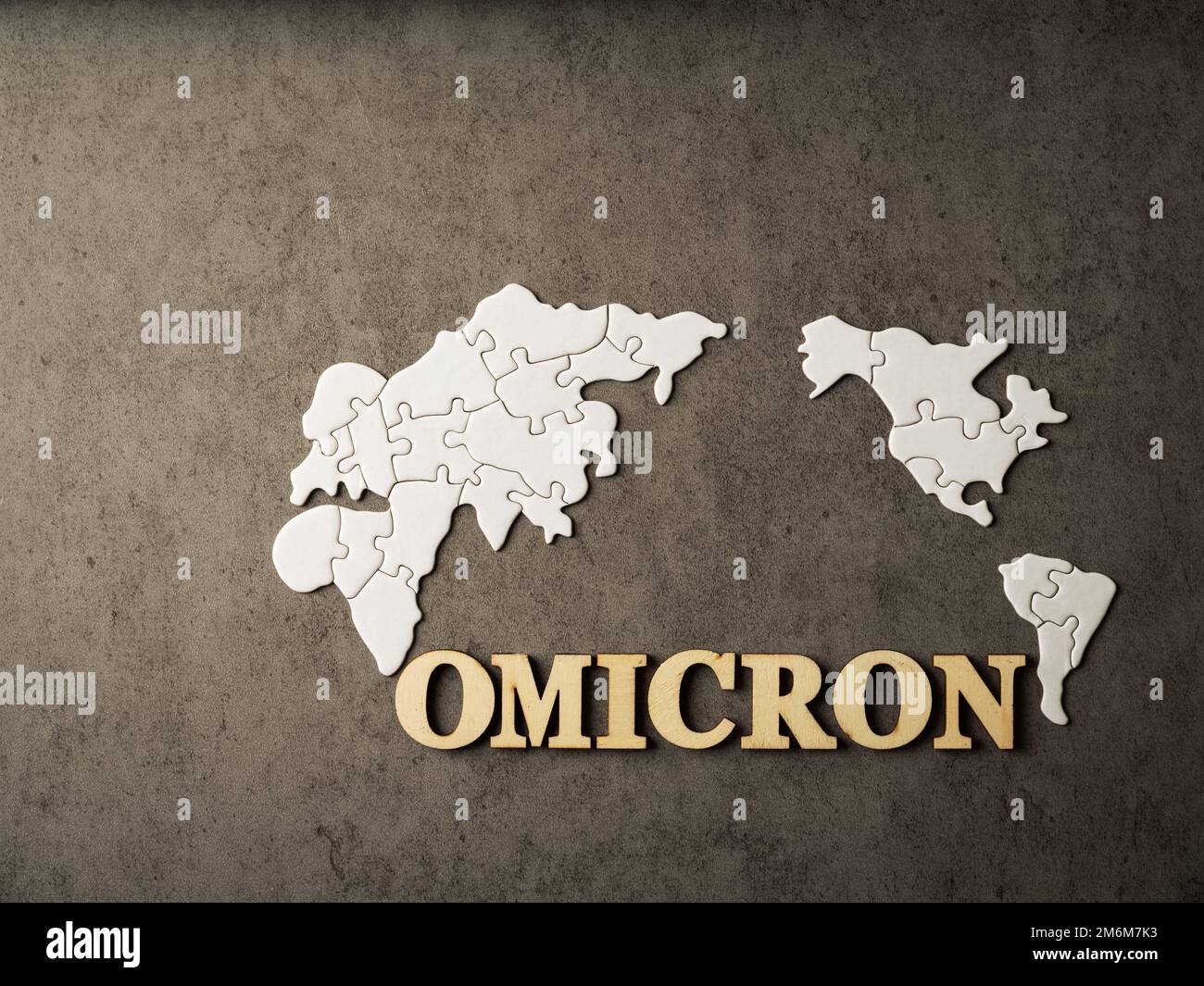 World Map and Omicron Alphabet Words Stock Photo - Alamy