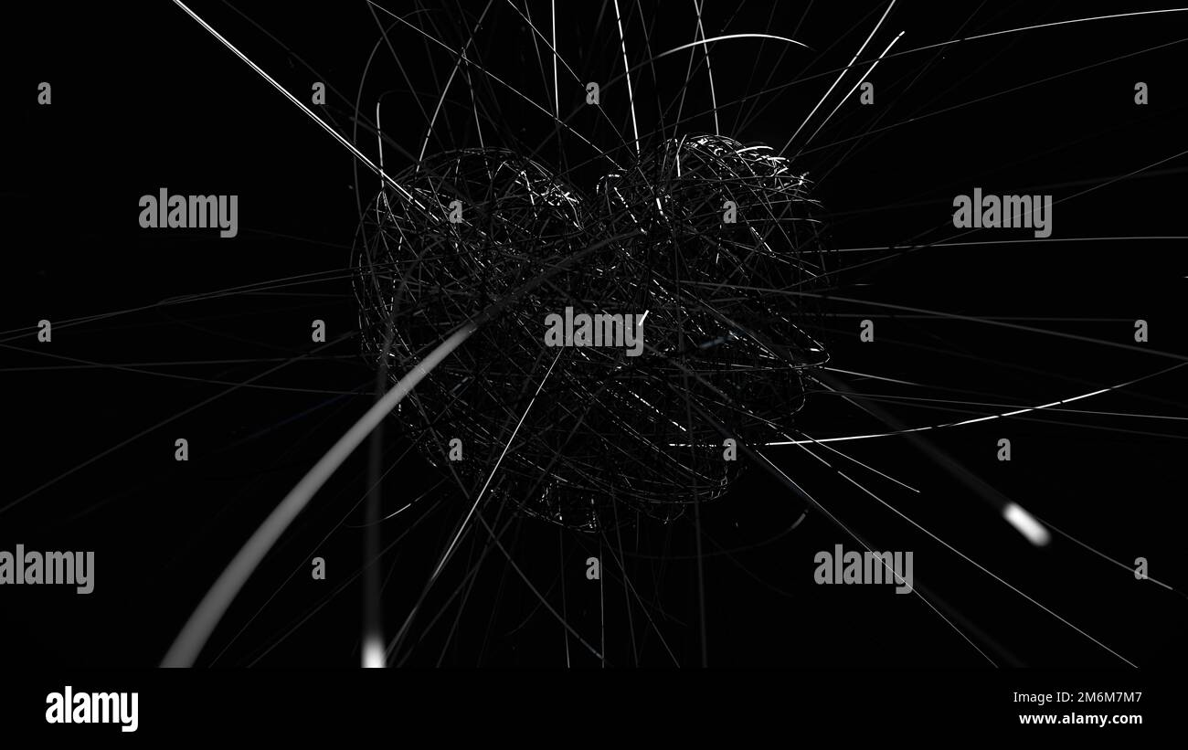 Black Strings Heart Stock Photo - Alamy