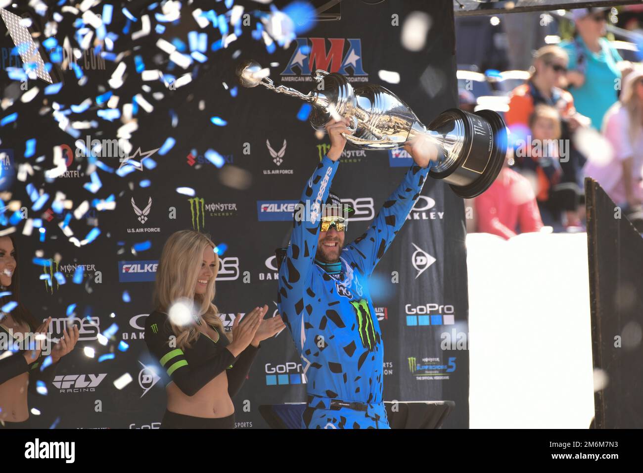 Eli Tomac, 450 rider with Monster Energy Star Racing Yamaha poses on ...