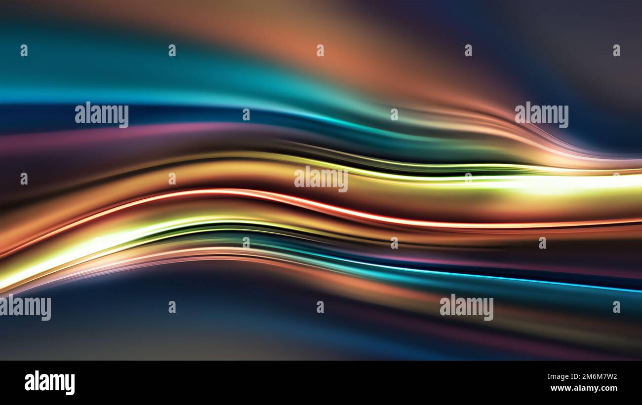 Waves of Bright Multicolored Chrome Stock Photo - Alamy