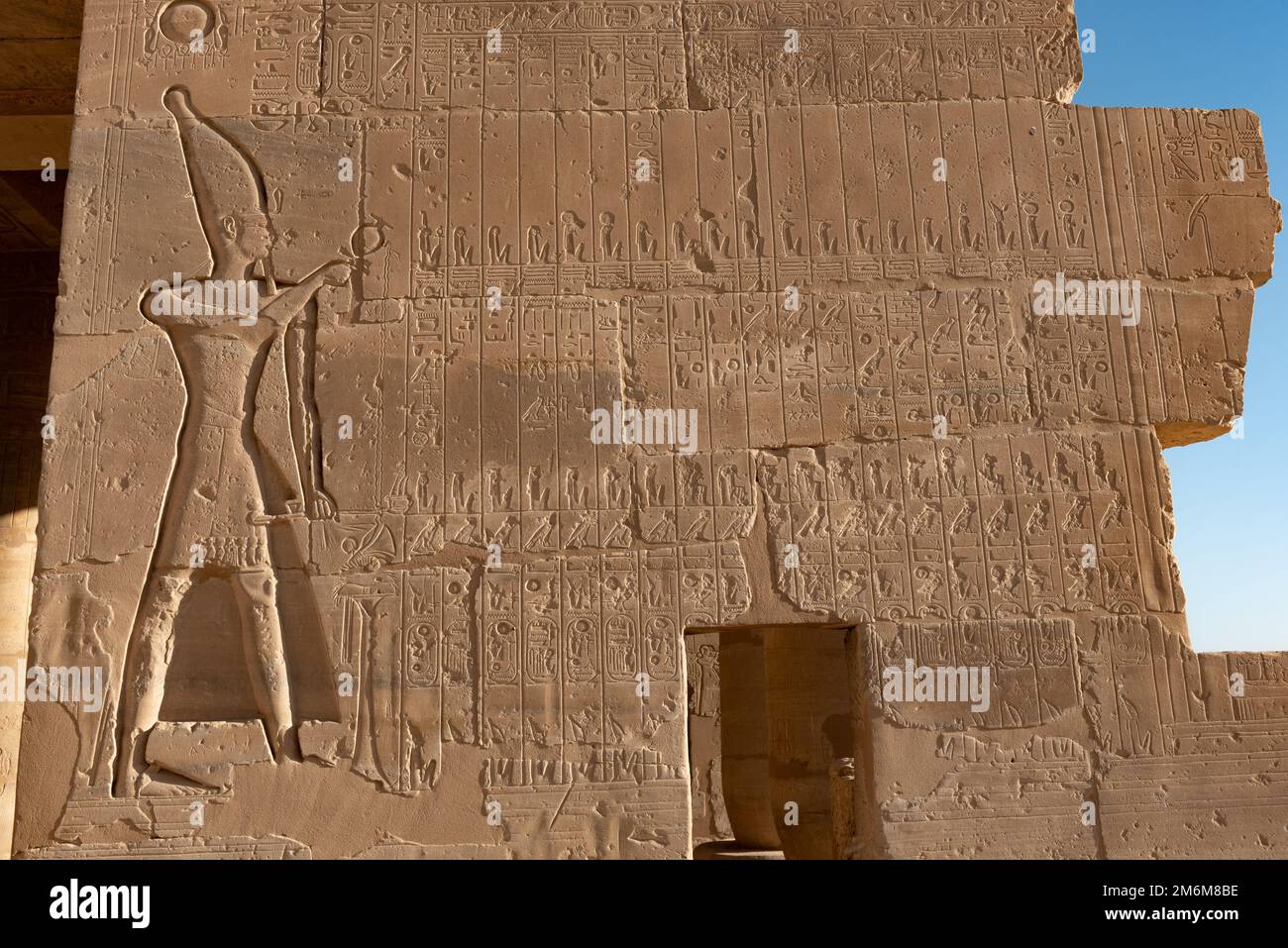 Hieroglyphic relief details from the Ramesseum, memorial temple or ...