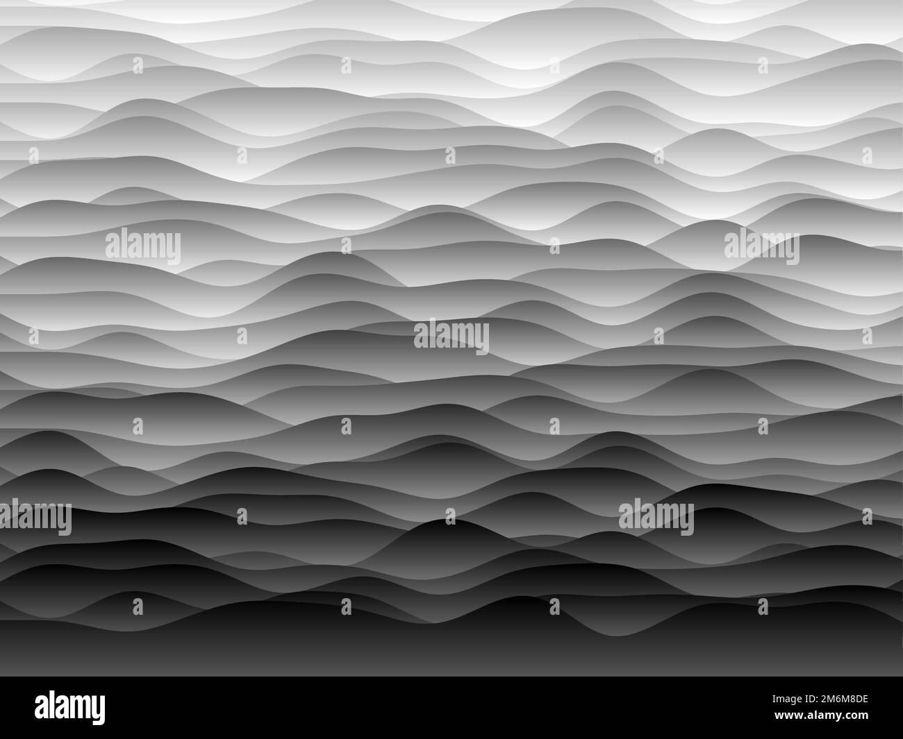 Abstract curves background. Smooth curves with gradients in grey colors ...