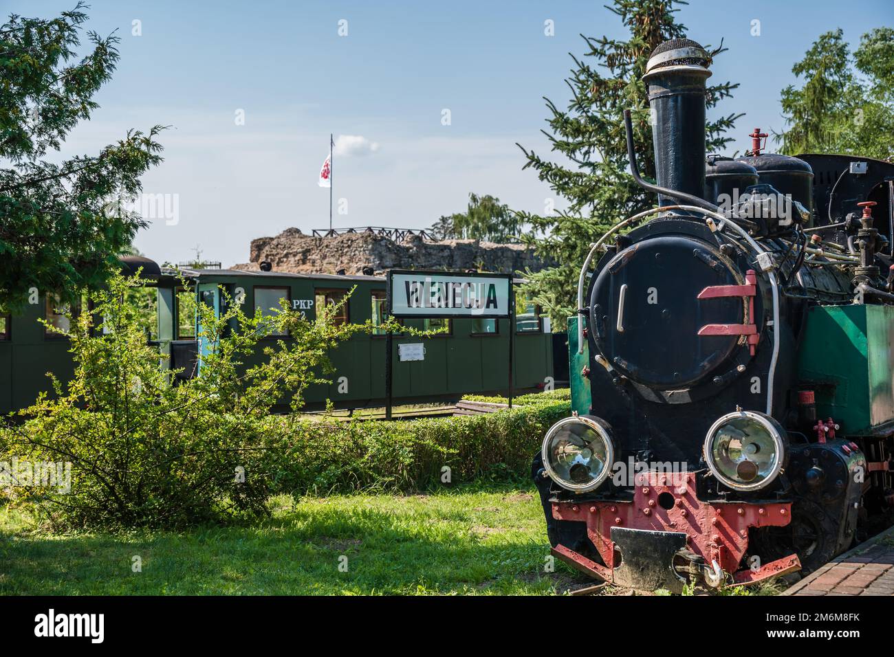 Old locomotive in narrow gauge train museum Stock Photo - Alamy