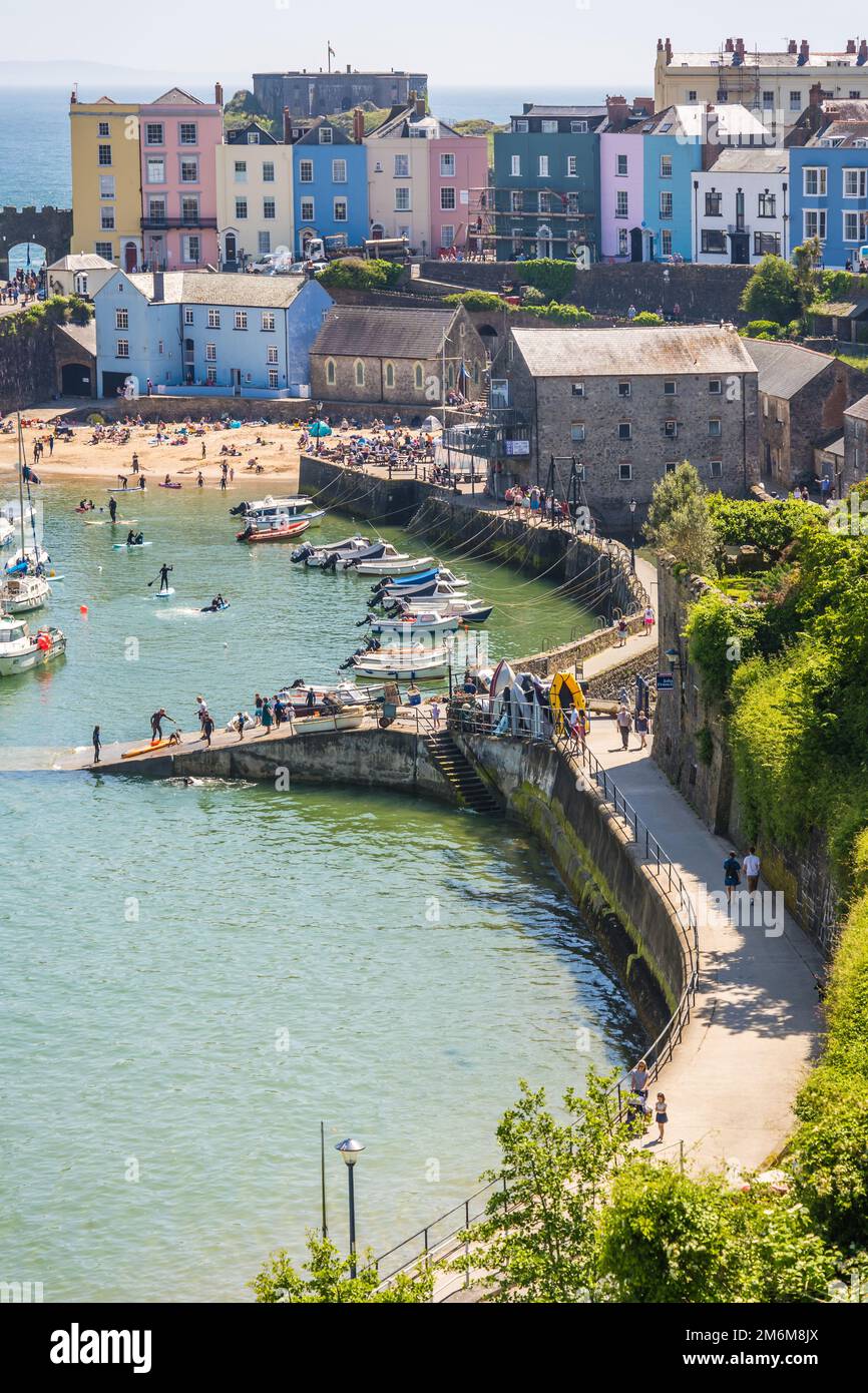 Port and marina in the beautiful little Tenby town Stock Photo - Alamy