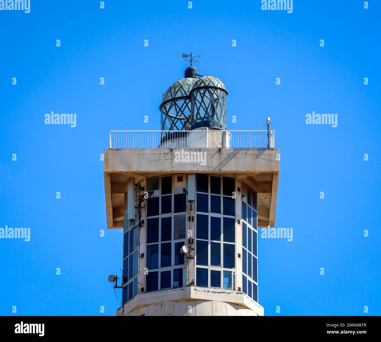 Detail of the top of a lighthouse. Lighthouse with glass dome Stock ...