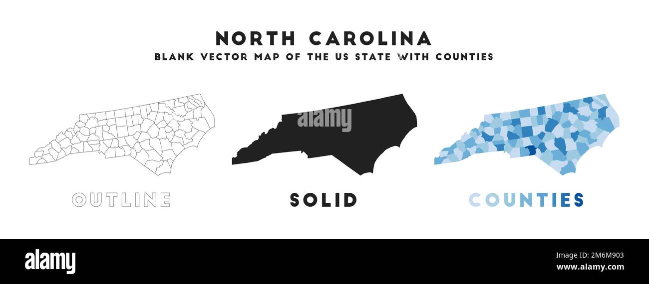 North Carolina map. Borders of North Carolina for your infographic ...
