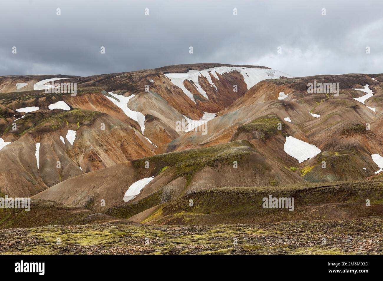 Beautiful Iceland landscape. Landmannalaugar National Park. Multi ...