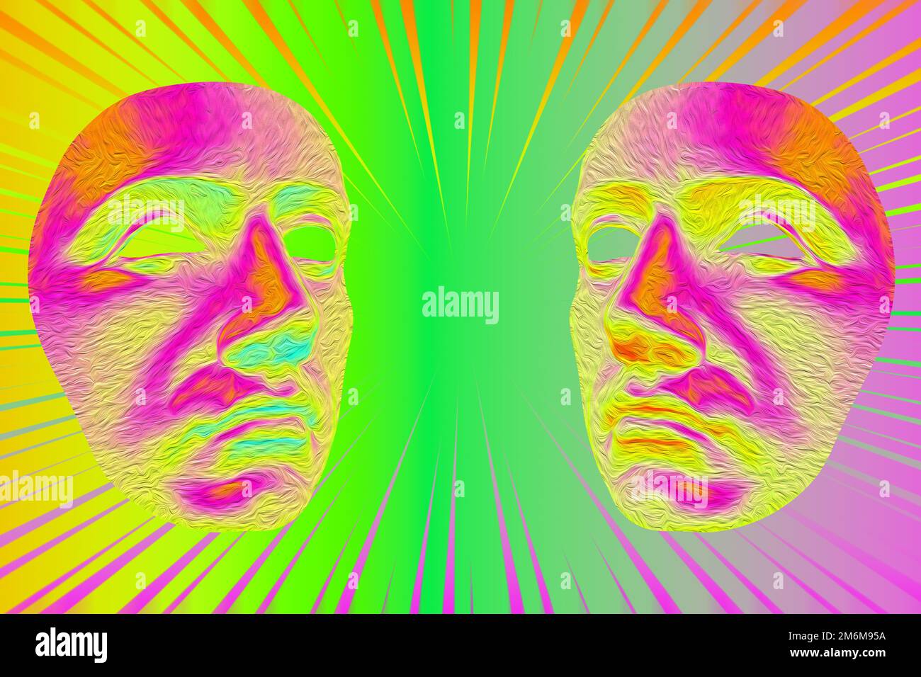 Modern creative colored graphic sculpture with multi background ...