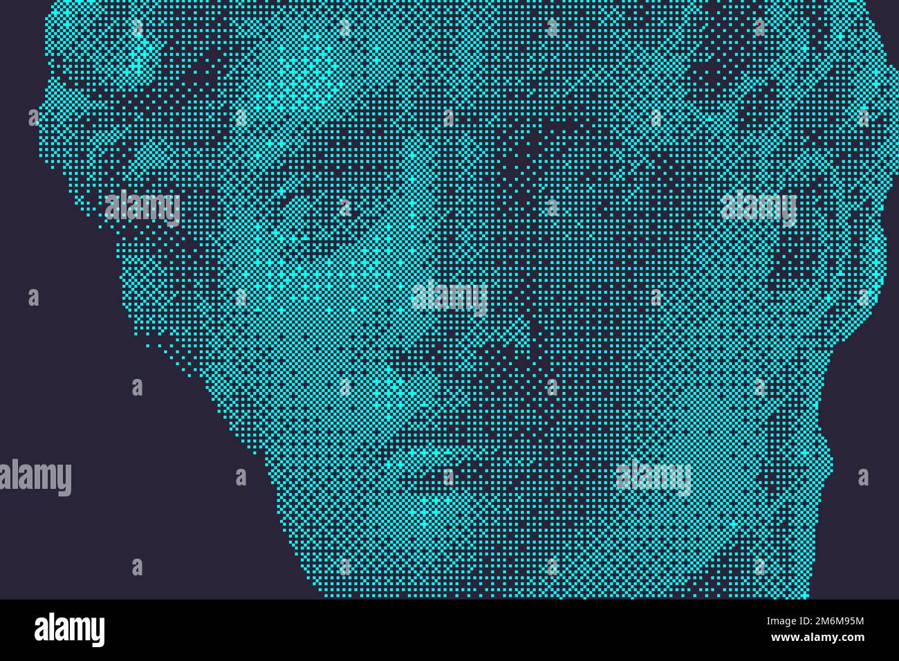 Modern creative colored graphic sculpture with dark background ...