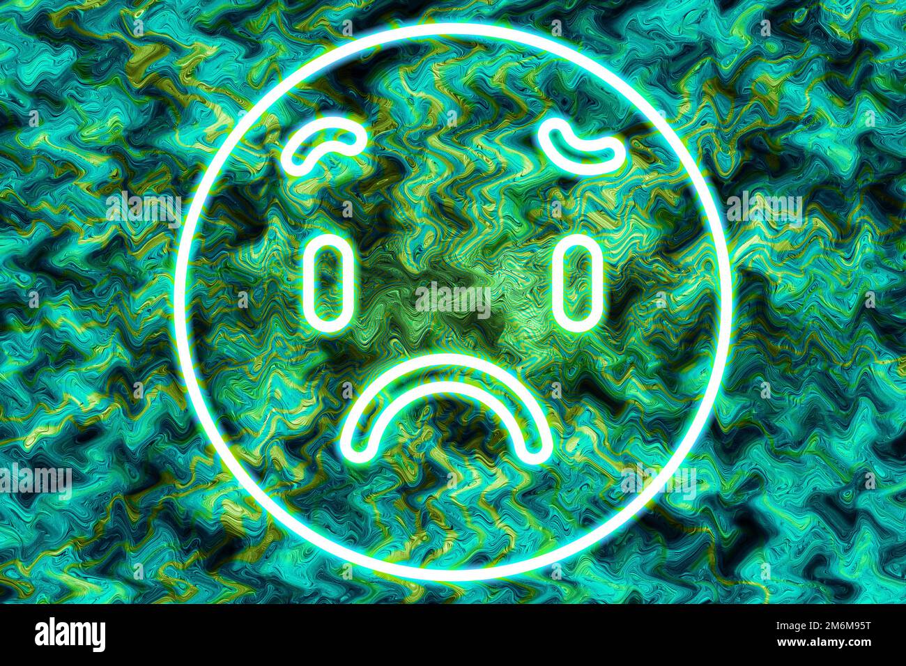 Modern creative abstract background with colored graphic emoticon ...