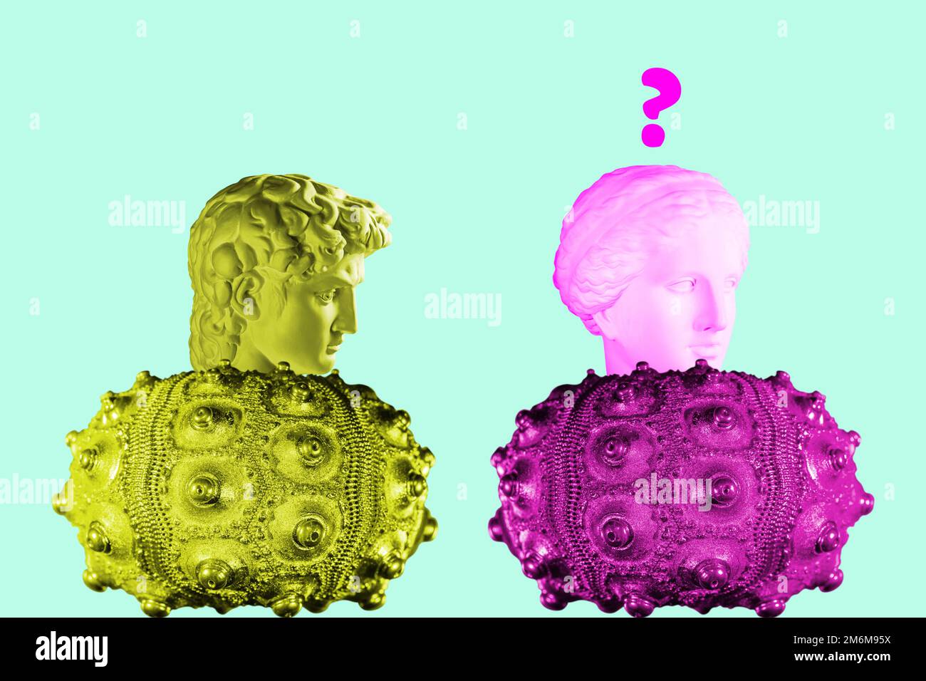 Modern creative colored graphic sculpture with light background ...