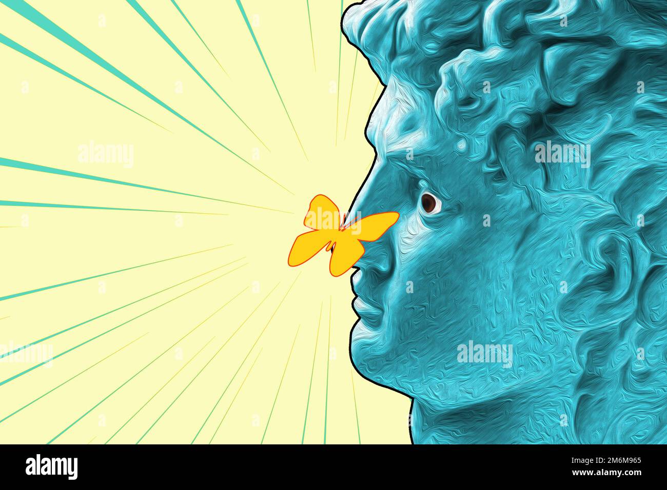 Modern creative colored graphic sculpture with light background ...