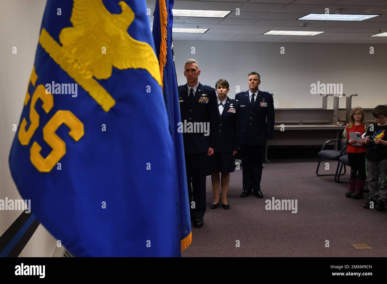Col. Edward Borneo, 168th Mission Support Group commander, Maj. Sara ...