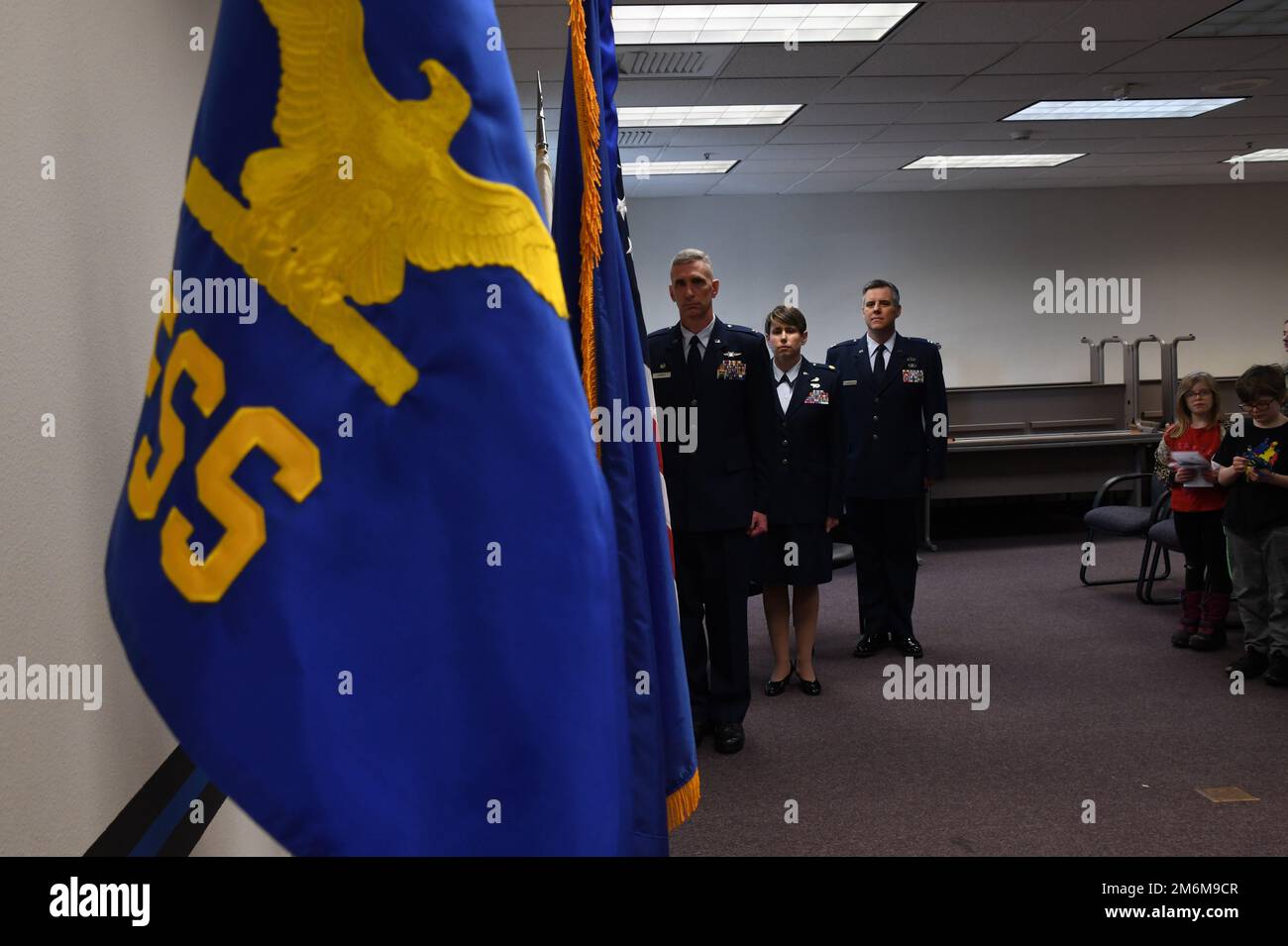 Col. Edward Borneo, 168th Mission Support Group commander, Maj. Sara ...