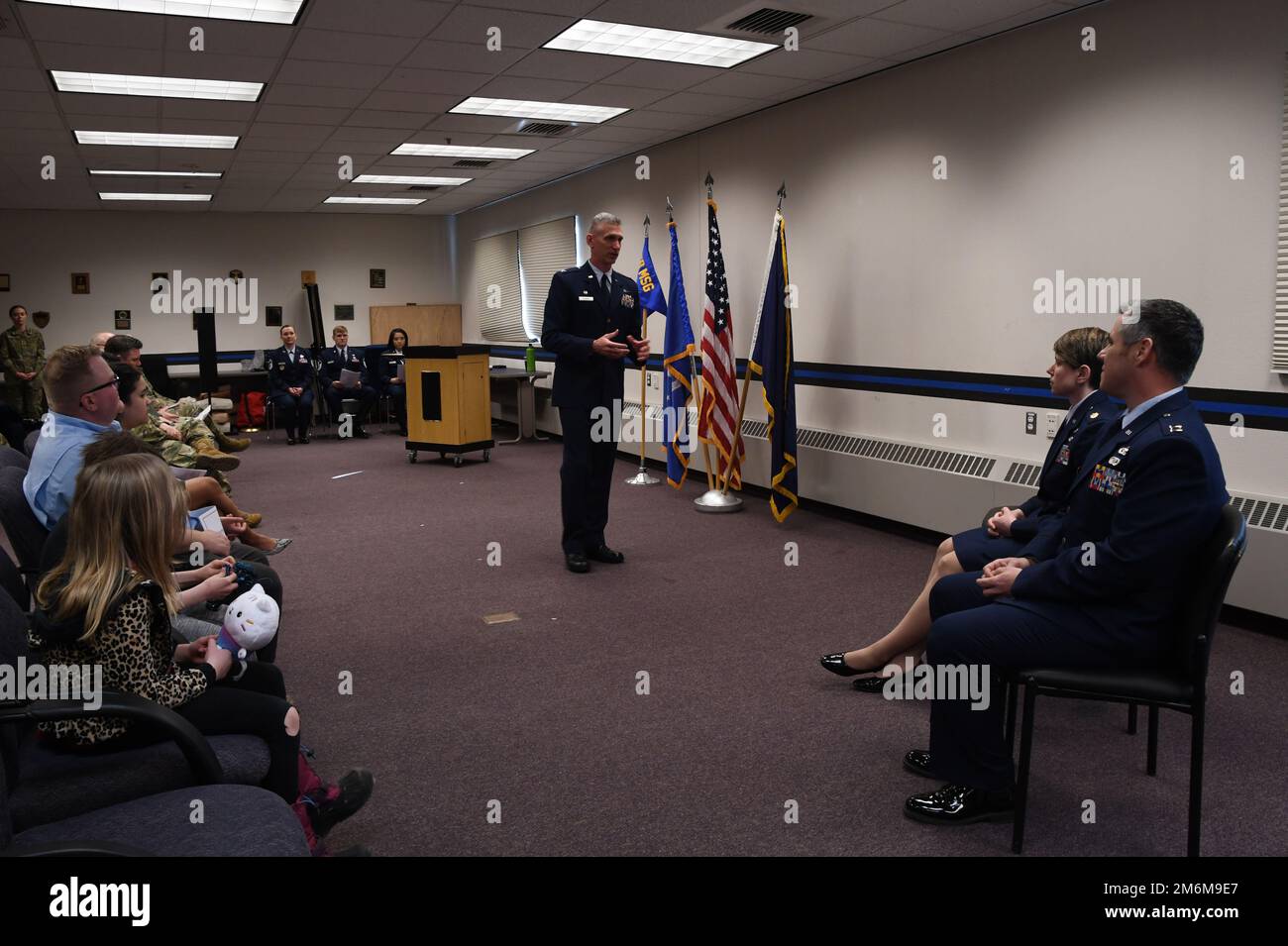 Col. Edward Borneo, 168th Mission Support Group commander, delivers ...