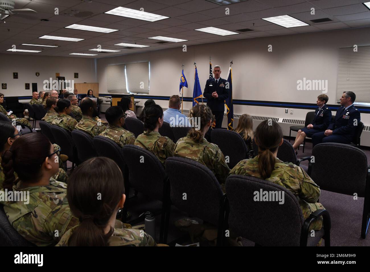 Col. Edward Borneo, 168th Mission Support Group commander, delivers ...
