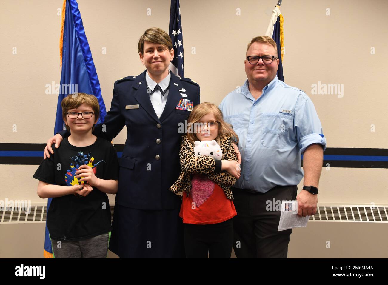 Maj. Sara Kerr, outgoing 168th Force Support Squadron commander, takes ...