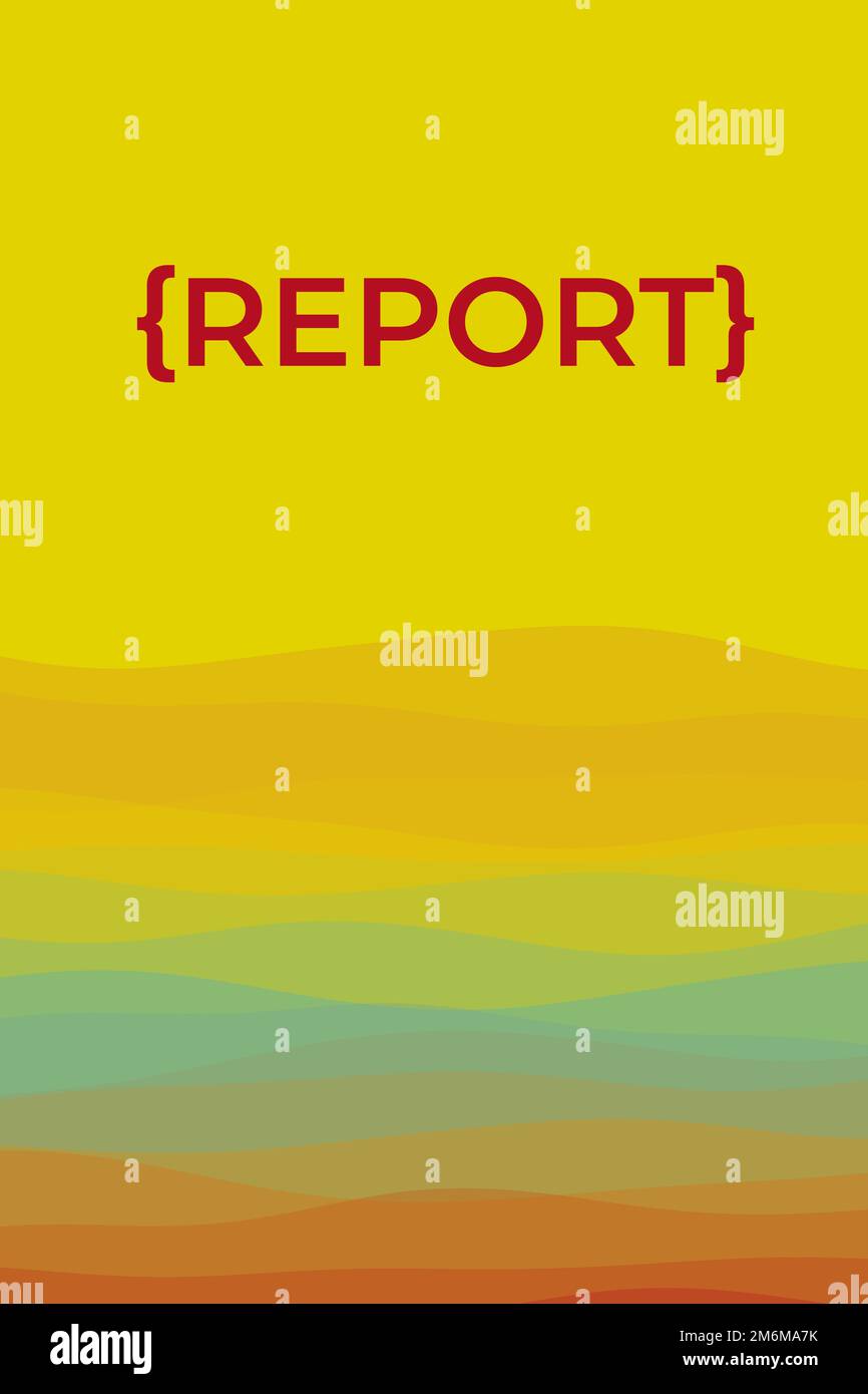 Cover page template. Page template with soft curves in bright ...