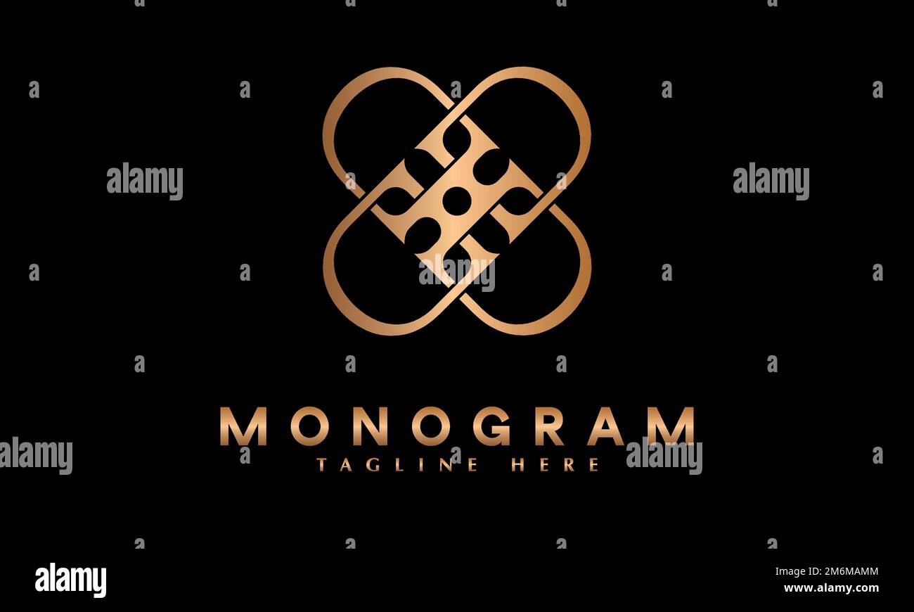 Alphabet HD or DH initial font Abstract monogram vector logo template ...