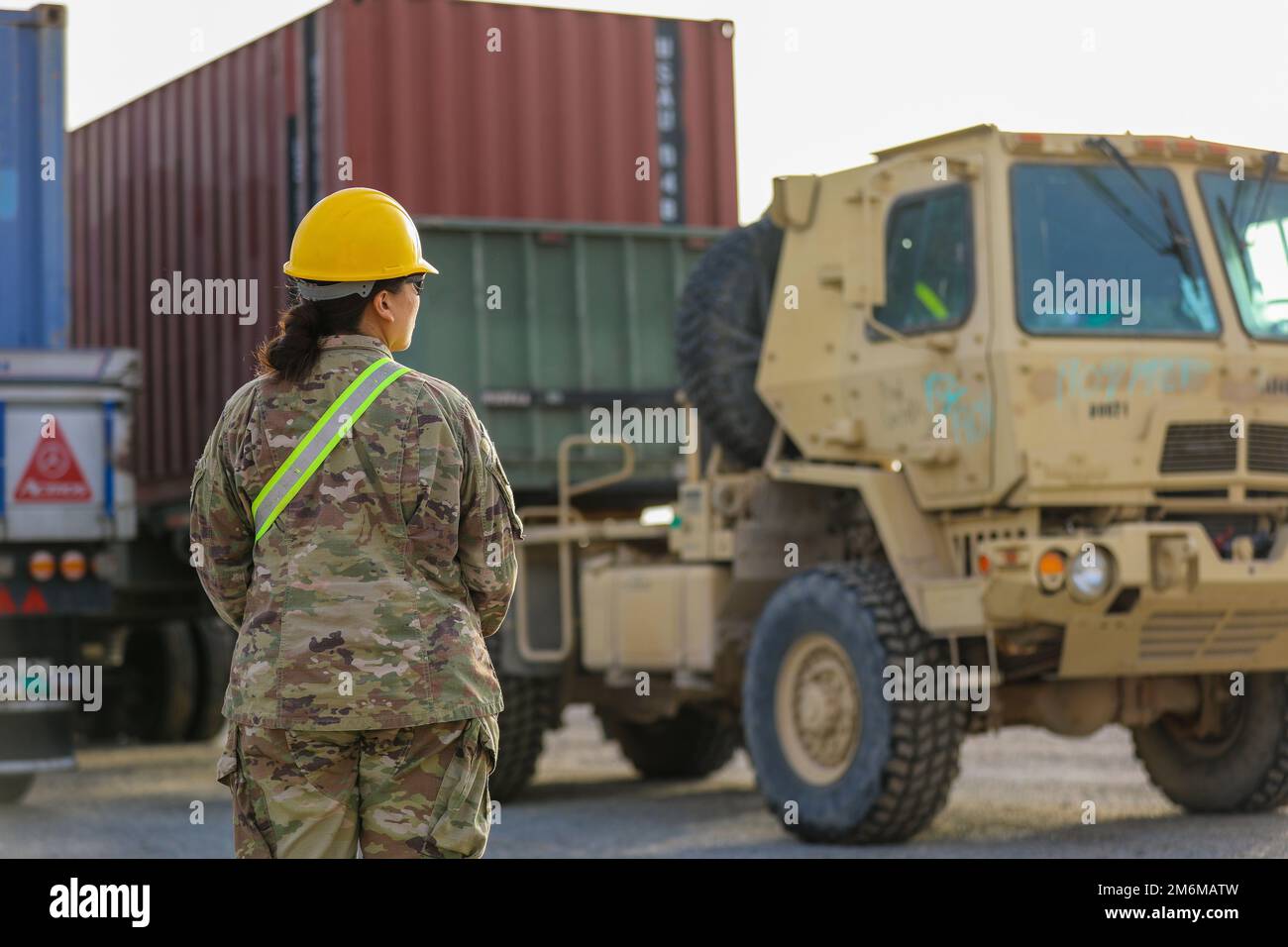 U.S. Army Spc. Naomi Roubedeaux with 589th Movement Control Team, 90th ...