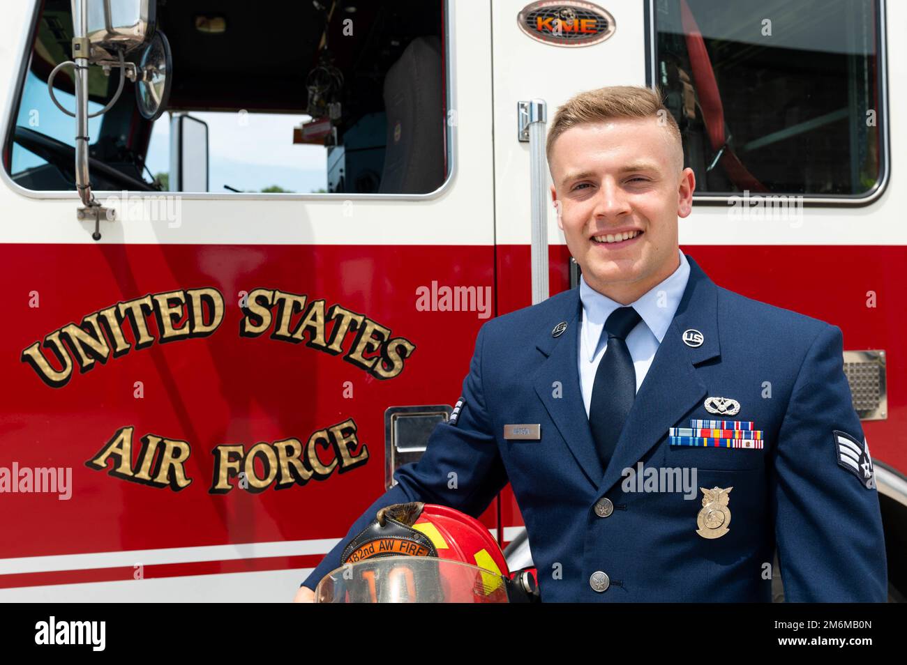 U S Air Force Senior Airman Andrew Watson A Fire Protection Specialist