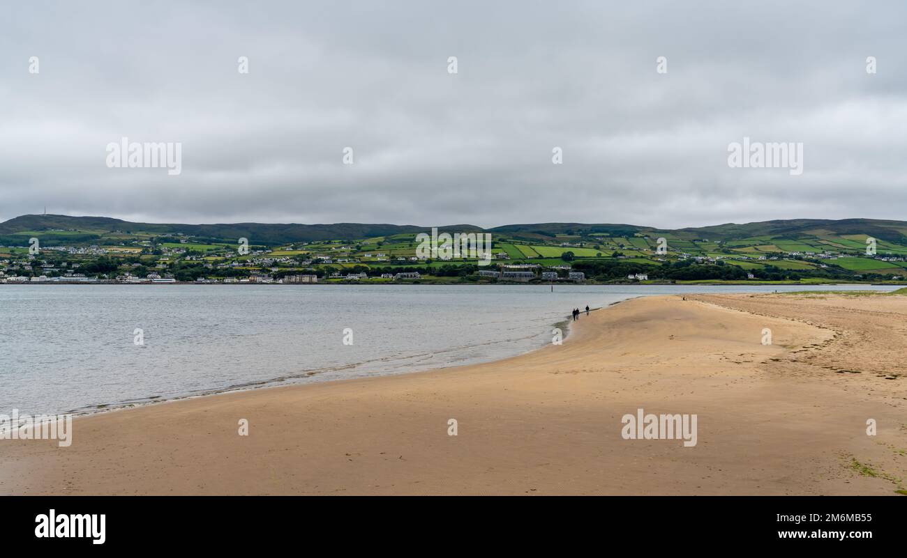 View of the beach and Lough Foyle at Magilligan Point in Northern ...