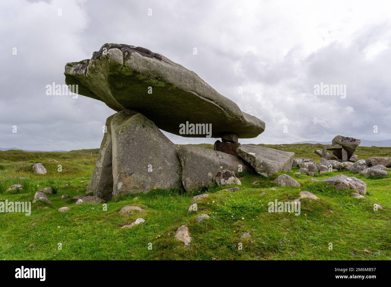 View of the Kilclooney Dolmen in County Donegal in Ireland Stock Photo ...