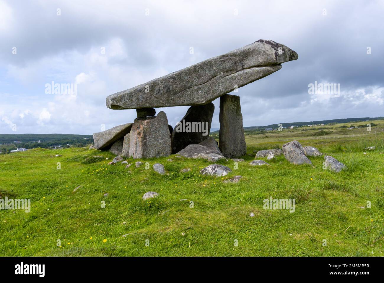 View of the Kilclooney Dolmen in County Donegal in Ireland Stock Photo ...