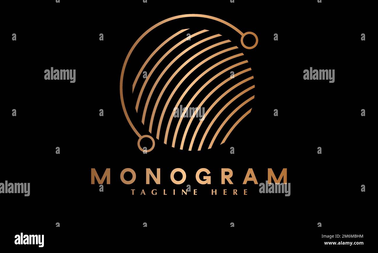 Headset technology Abstract monogram vector logo template Stock Vector ...