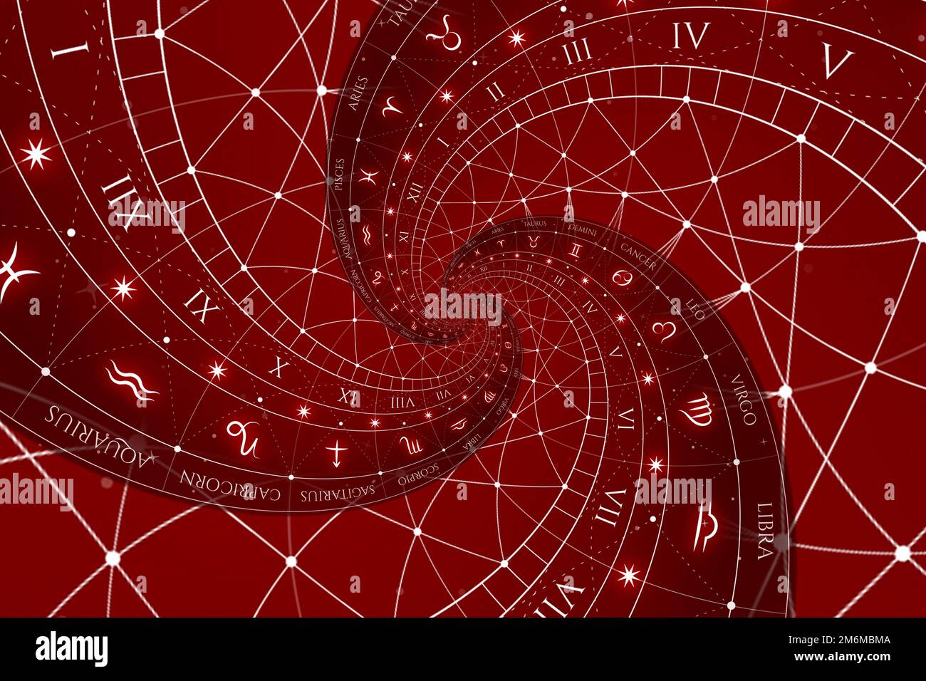 Zodiac Signs Horoscope background. Concept for fantasy and mystery ...