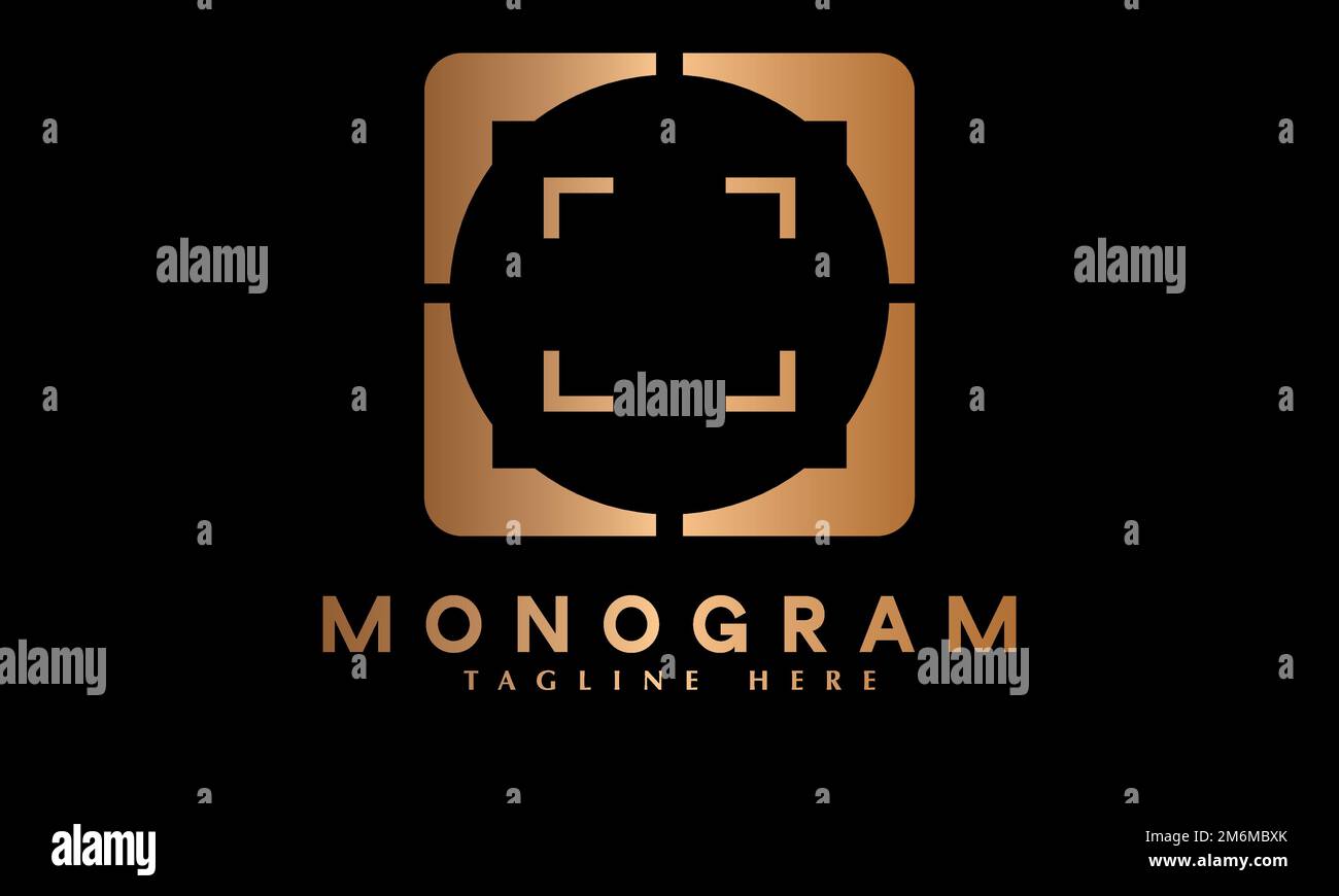 Camera Frame focus point Abstract monogram vector logo template Stock ...