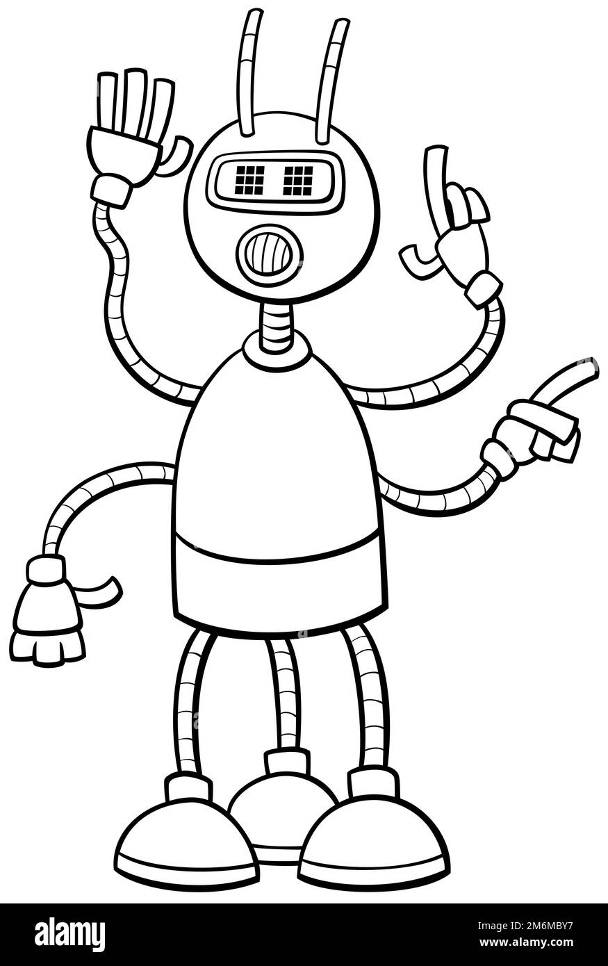 Coloring robot hi-res stock photography and images - Alamy