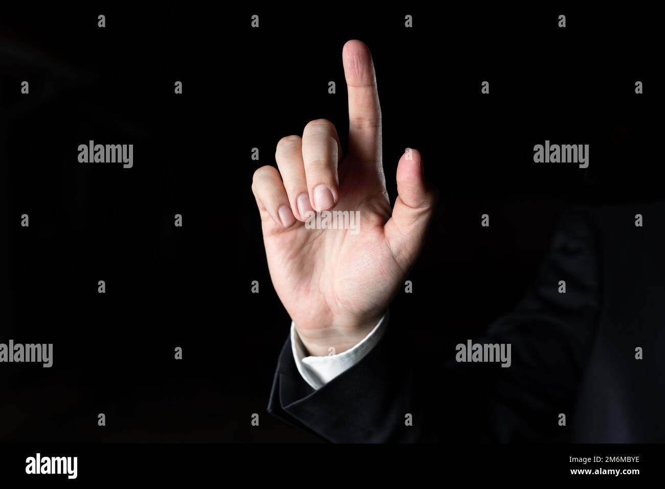 One Finger Pointing Important Infortmations. Hand Presenting Crutial ...