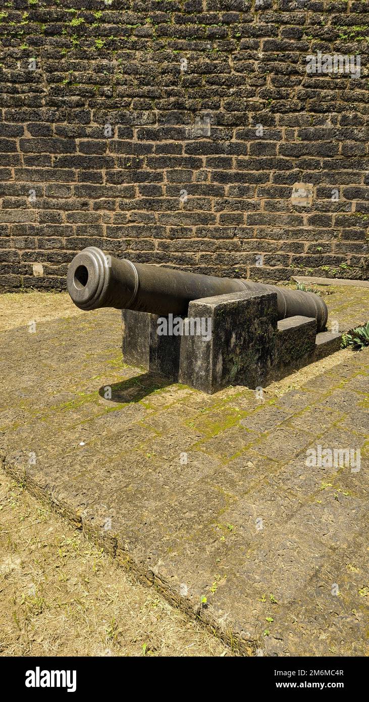 an canon used for defense in a fort of a castle fortress by rulers of ...