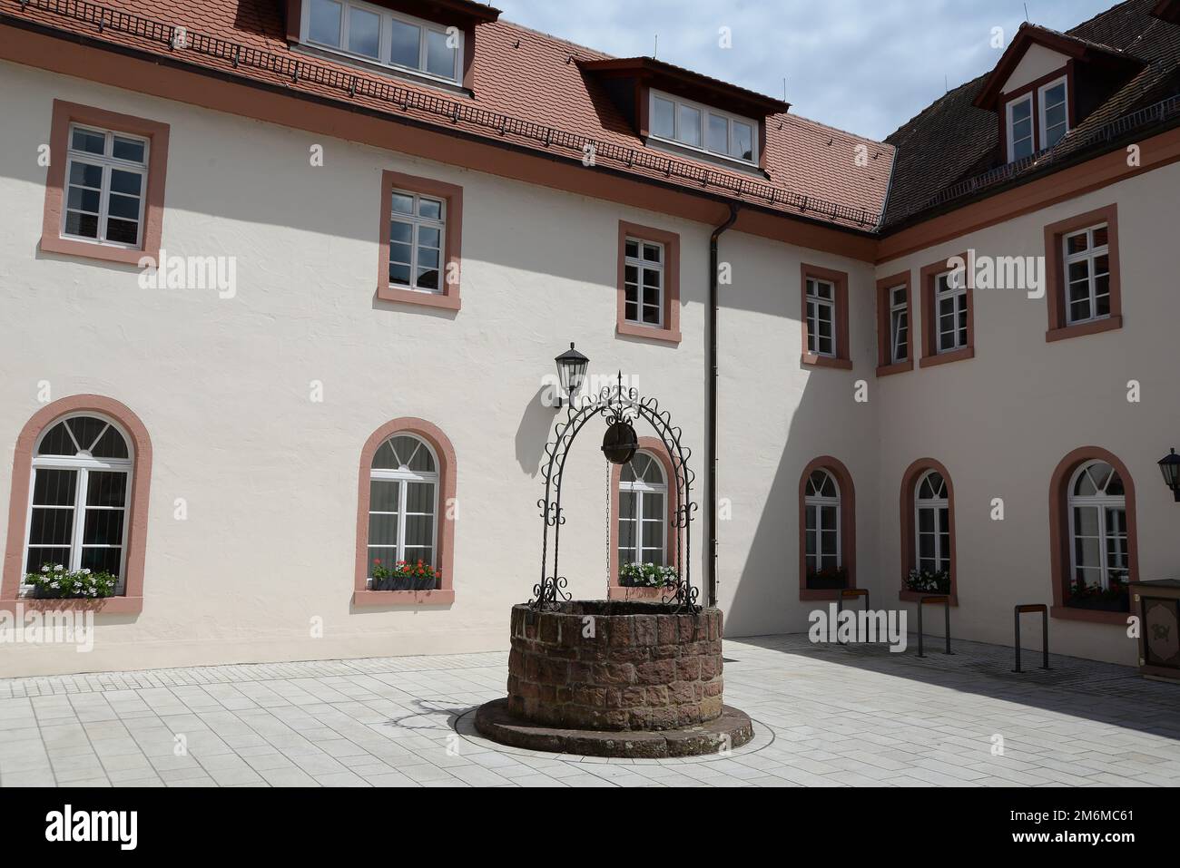 Monastery courtyard in Tauberbischofsheim Stock Photo - Alamy