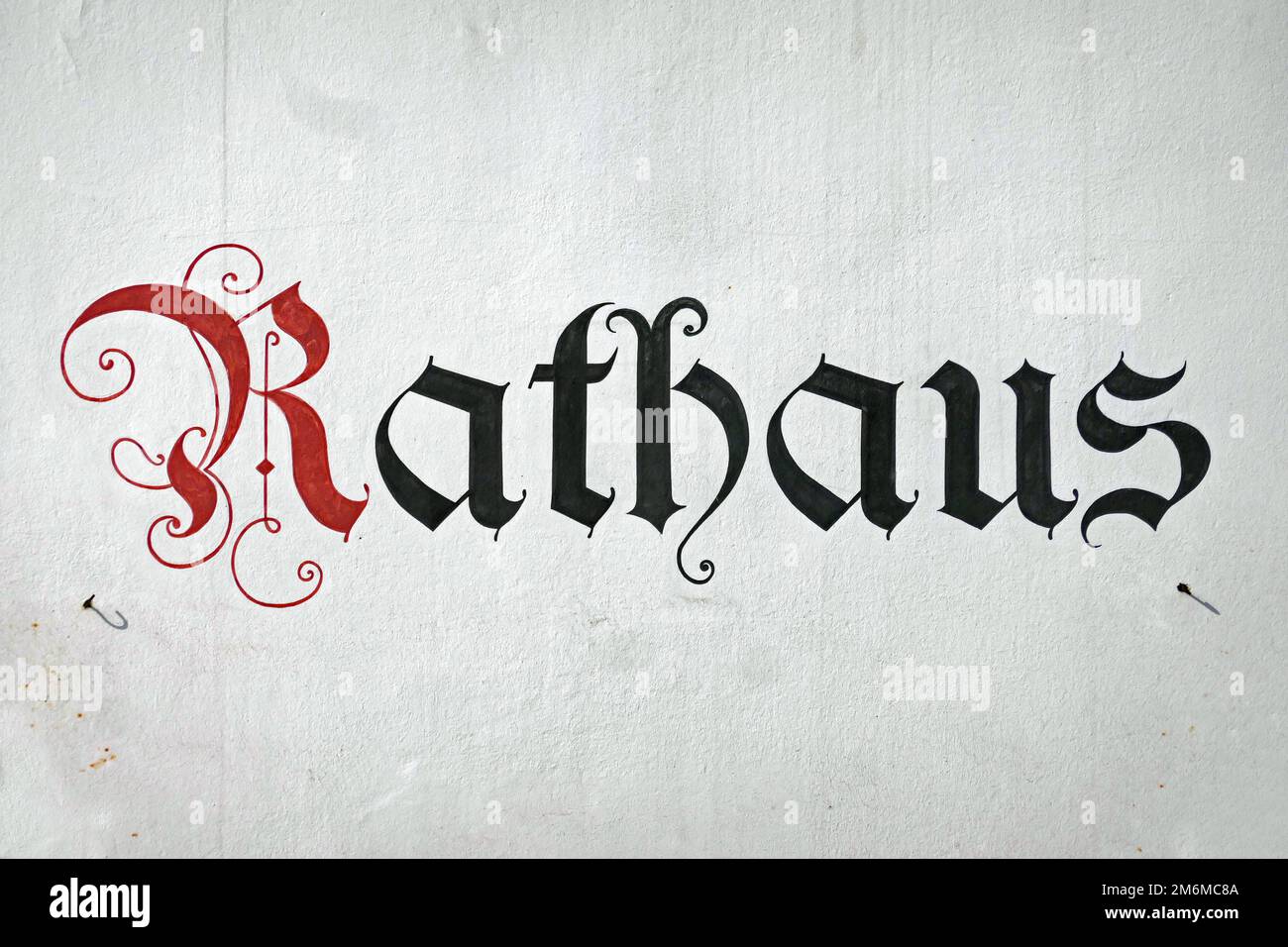 Lettering town hall Stock Photo - Alamy