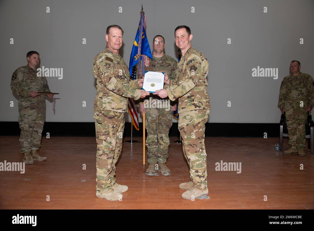 U.S. Air Force Maj. Gen. David Meyer awards the Gallant Unit Citation ...