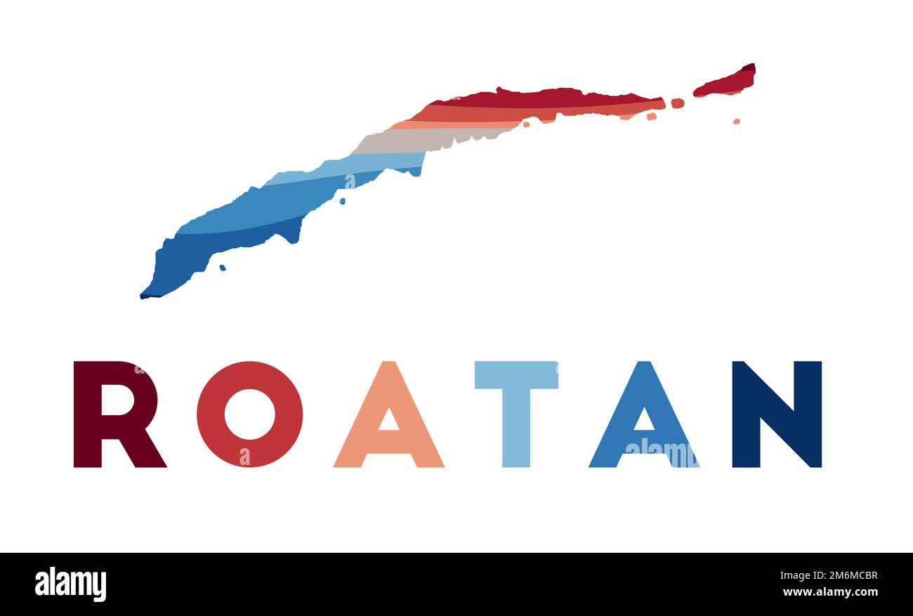 Roatan island map Stock Vector Images - Alamy