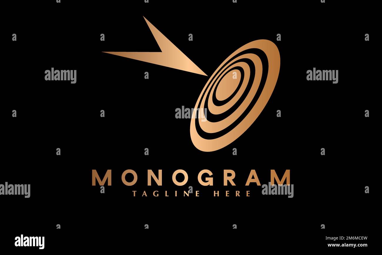 Arrow target Abstract monogram vector logo template concept Stock ...