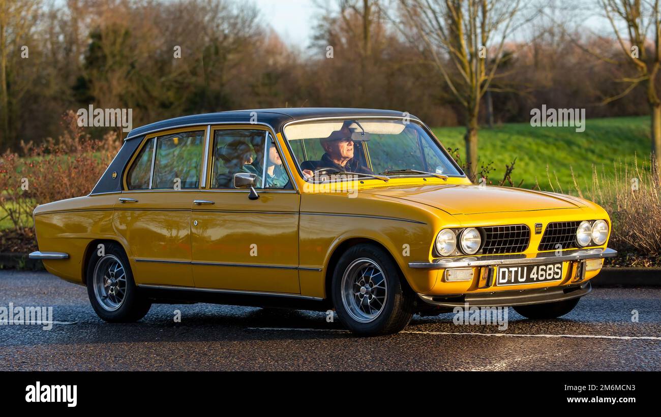 1978 yellow Triumph Dolomite classic car Stock Photo - Alamy