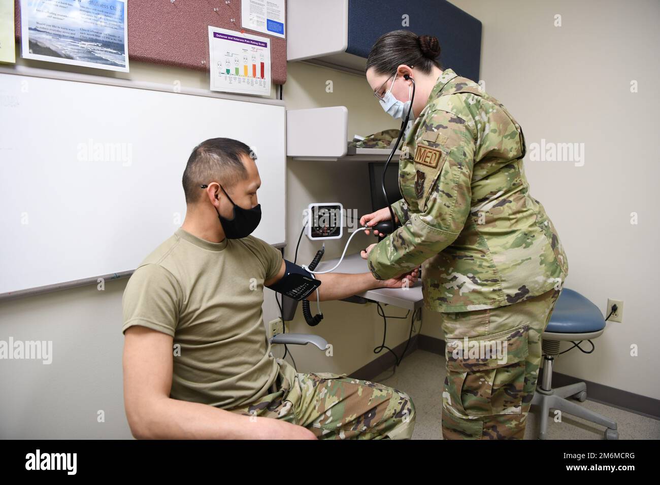Master Sgt. Sara Holibonich, 477th Aerospace Medical Flight (AMDF) medical technician, reads ...