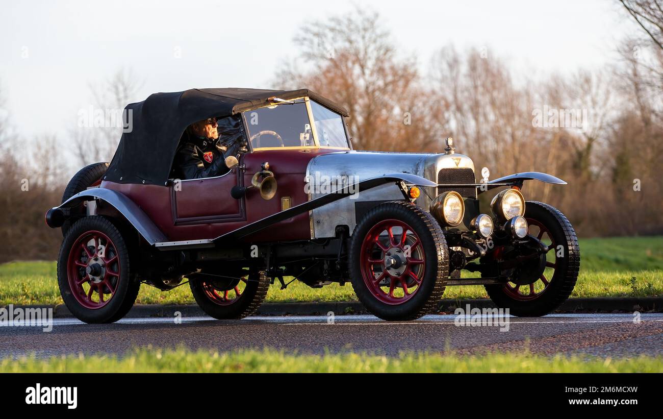 1932 red Alvis vintage car Stock Photo - Alamy
