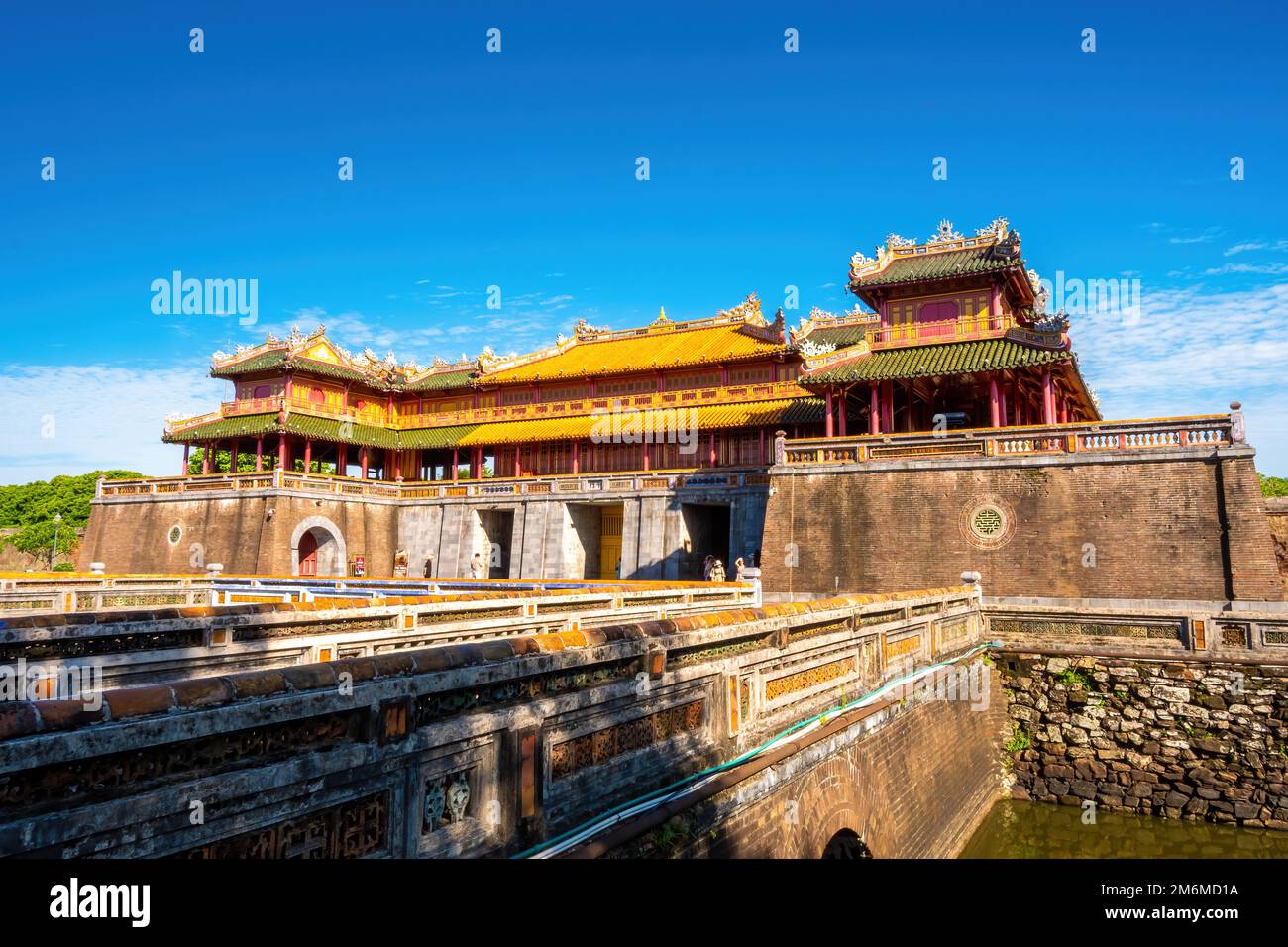 inside of the Hue Citadel in Vietnam. Imperial Palace moat ,Emperor ...