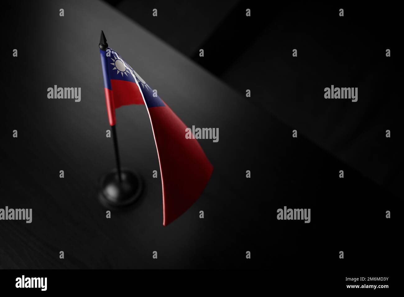 Small national flag of the Taiwan on a black background Stock Photo - Alamy